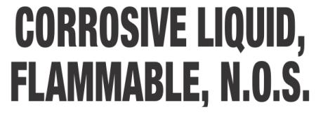 Corrosive Liquid Flammable NOS Bulk Tank label – USADriveSafe