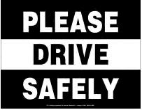 Please Drive Safely 3" x 5" Decal – USADriveSafe