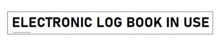 Electronic Log Book In Use Decal – USADriveSafe