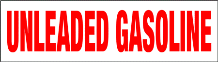 Unleaded Gasoline Magnetic Sign 21" x 6" – USADriveSafe