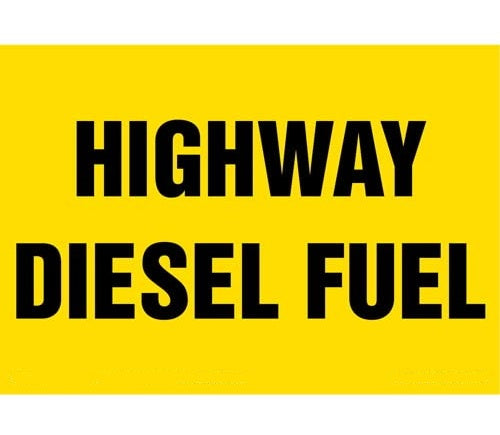 Highway Diesel Fuel Label Yellow – USADriveSafe