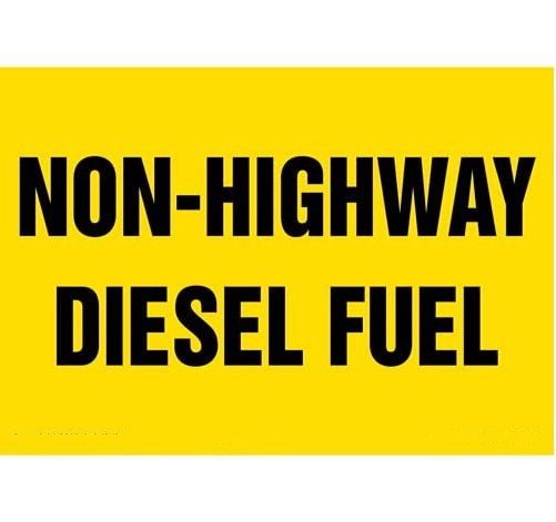 Non Highway Diesel Fuel Label Yellow – USADriveSafe