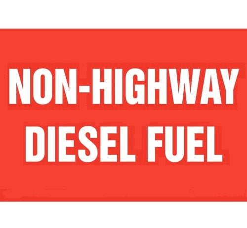 Non Highway Diesel Fuel Label Red – USADriveSafe