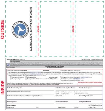 Medical Examiners Certificate 1000 Pack – USADriveSafe